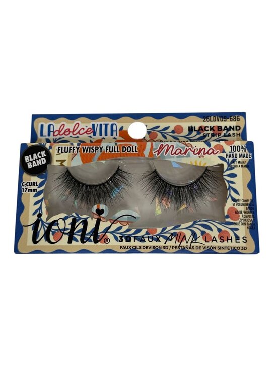 IONI | Makeup | Ioni Marina Lashes Fluffy Wispy Full Doll Black Band 3d ...